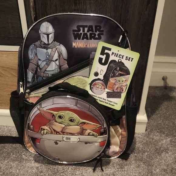 Star Wars | Accessories | Star Wars Mandalorian Kids Backpack Set Black ...